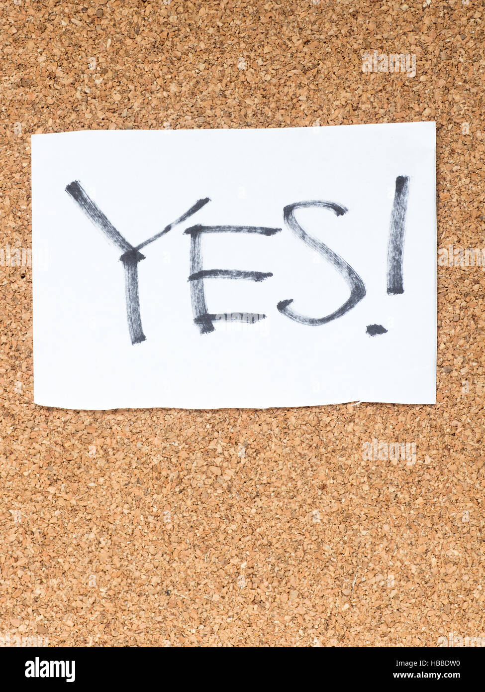 The series of a message on a piece of paper on the cork board, yes ...