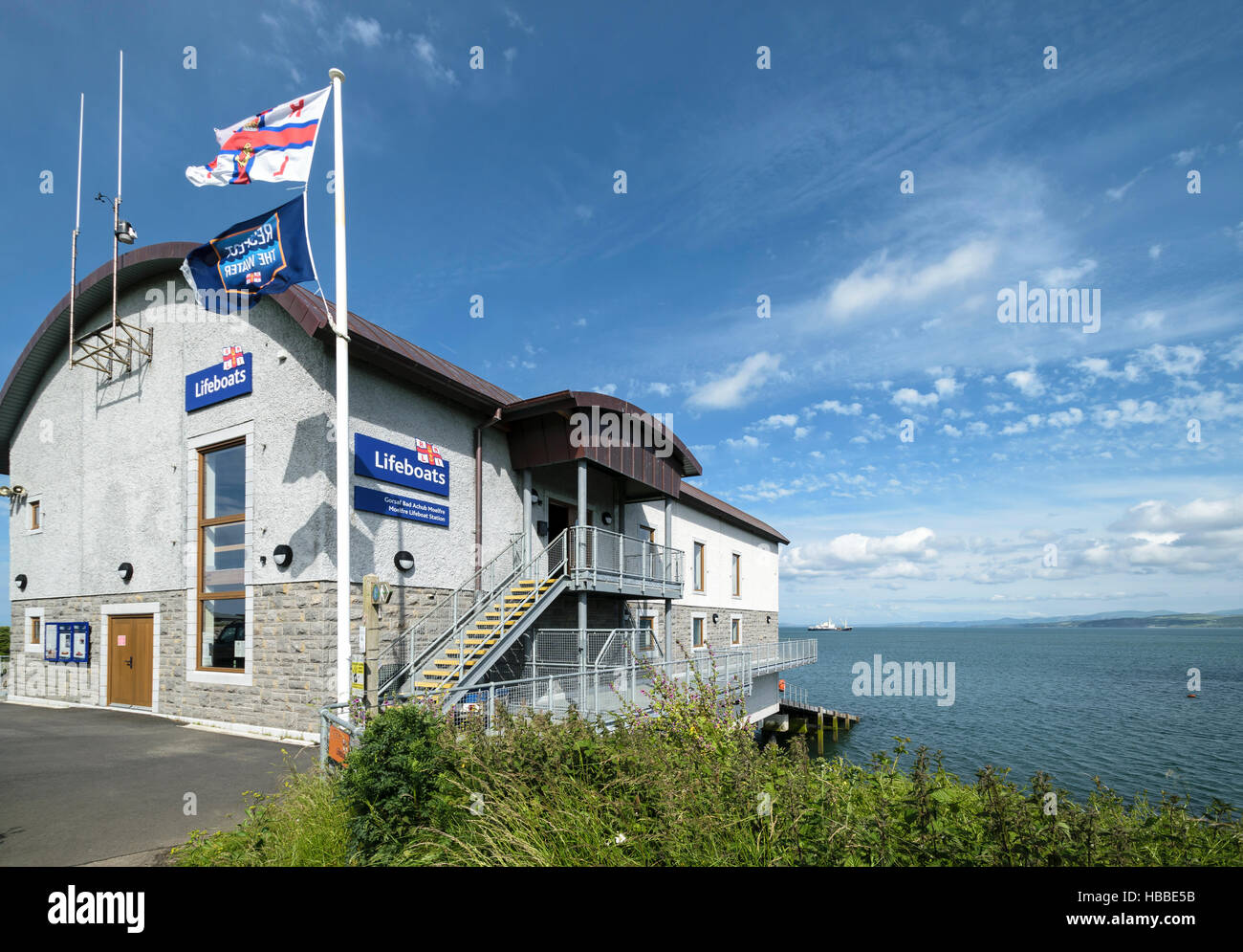 The new Moelfre Lifeboat station 2016 on Anglesey North Wales Stock ...