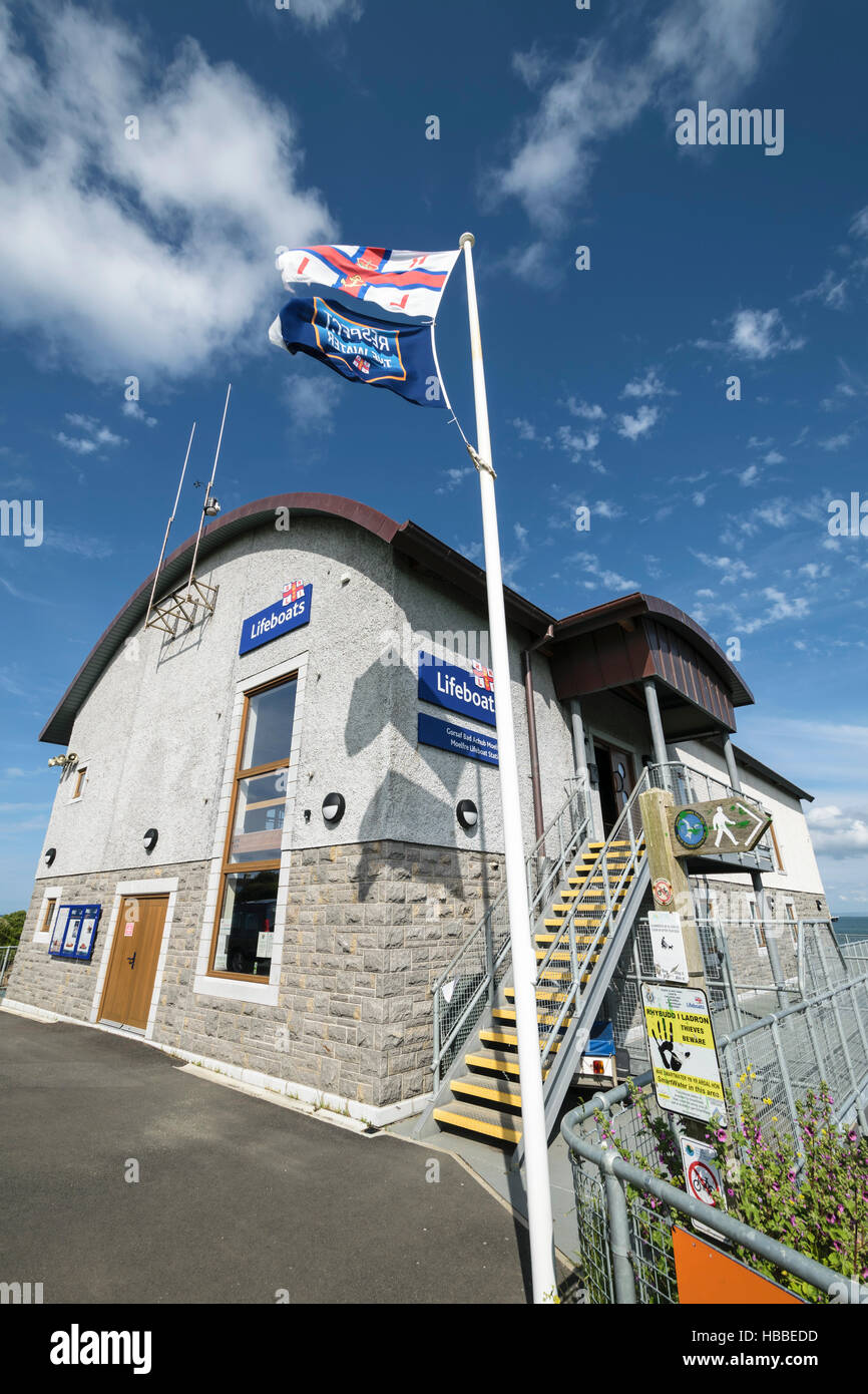 The new Moelfre Lifeboat station 2016 on Anglesey North Wales Stock ...
