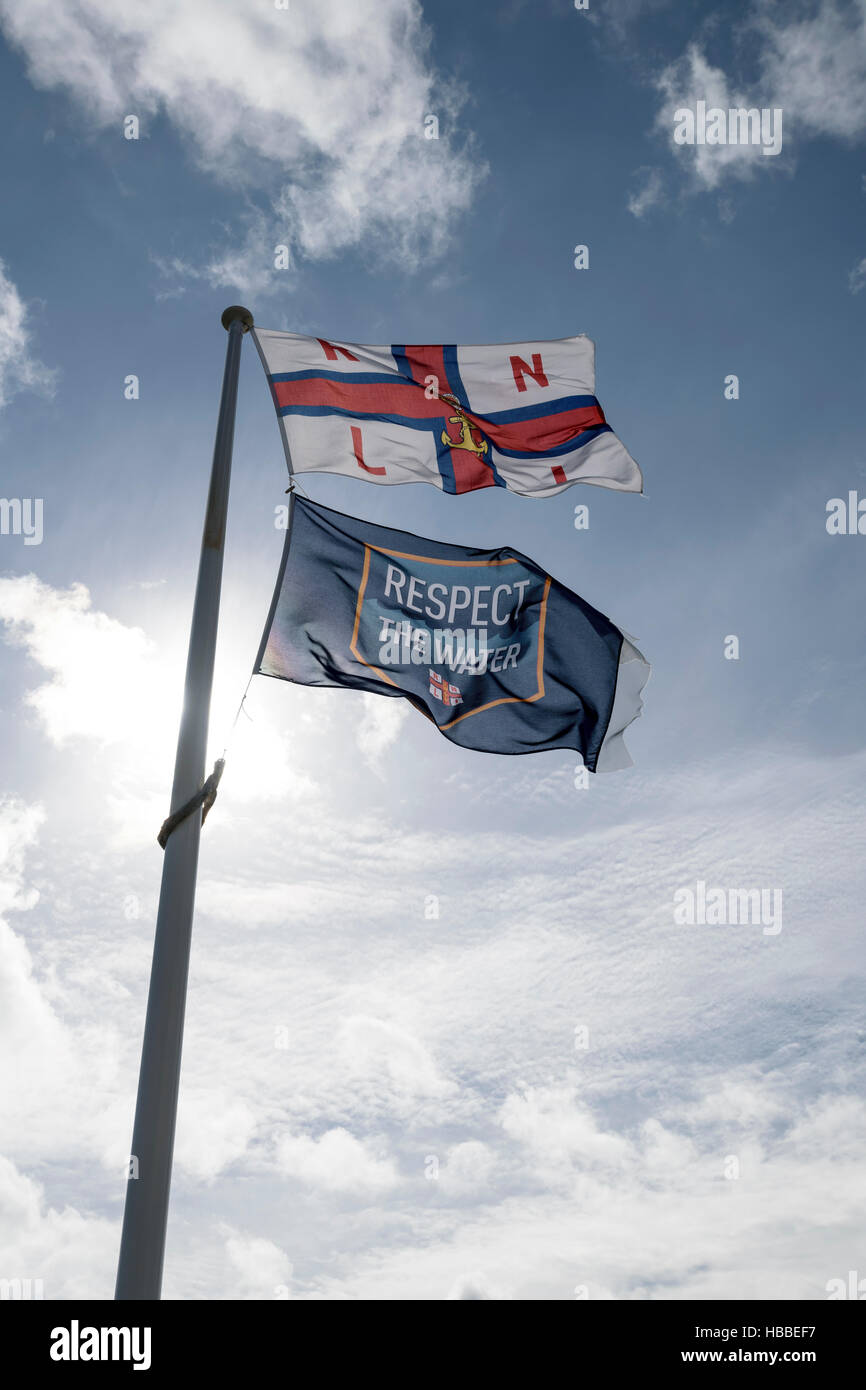 Rnli respect the water flag hi-res stock photography and images - Alamy