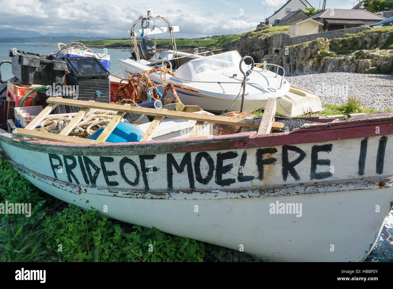 Moelfre fishing village and RNLI base on the coast of Anglesey North ...