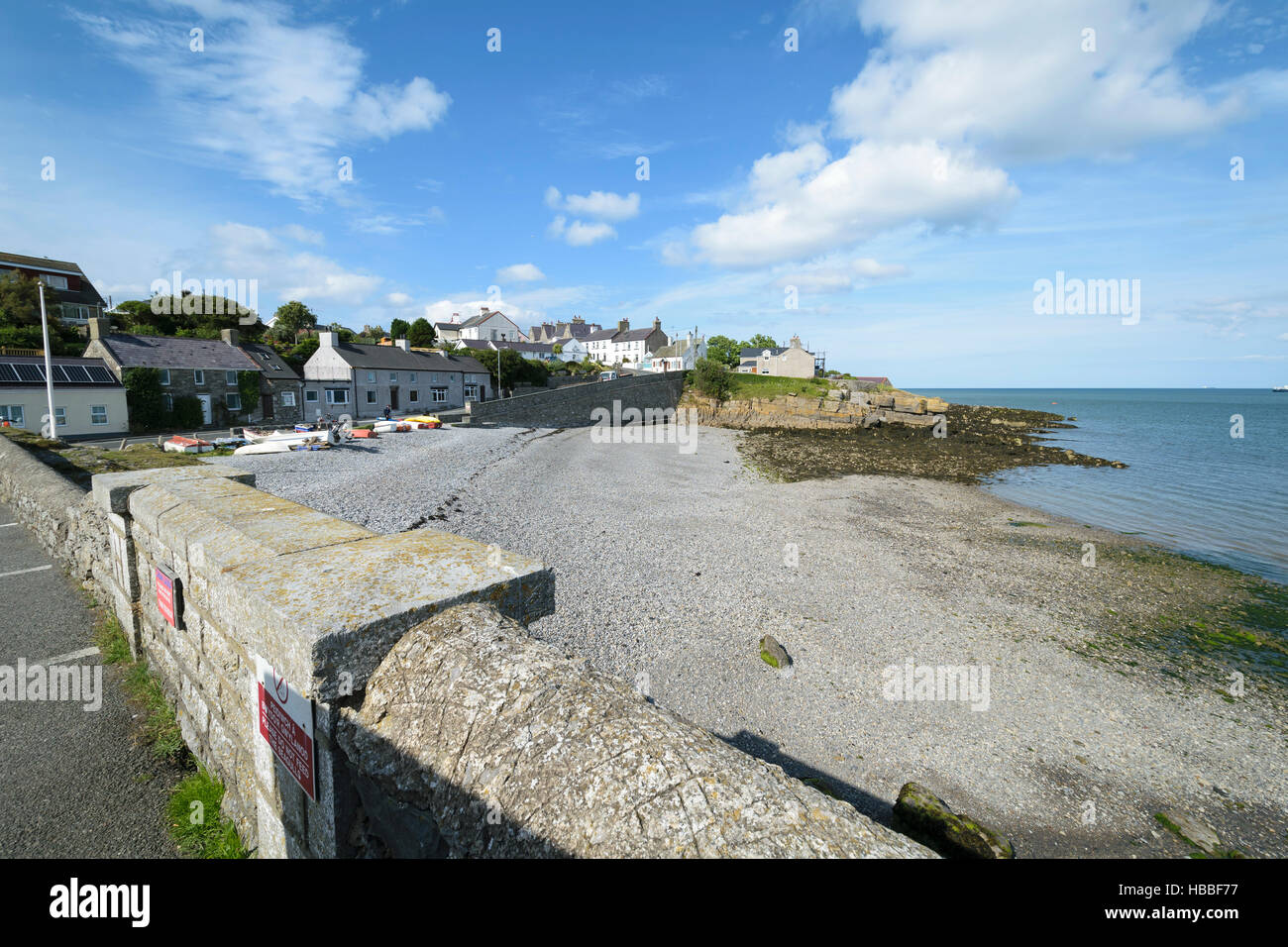 Moelfre fishing village and RNLI base on the coast of Anglesey North ...