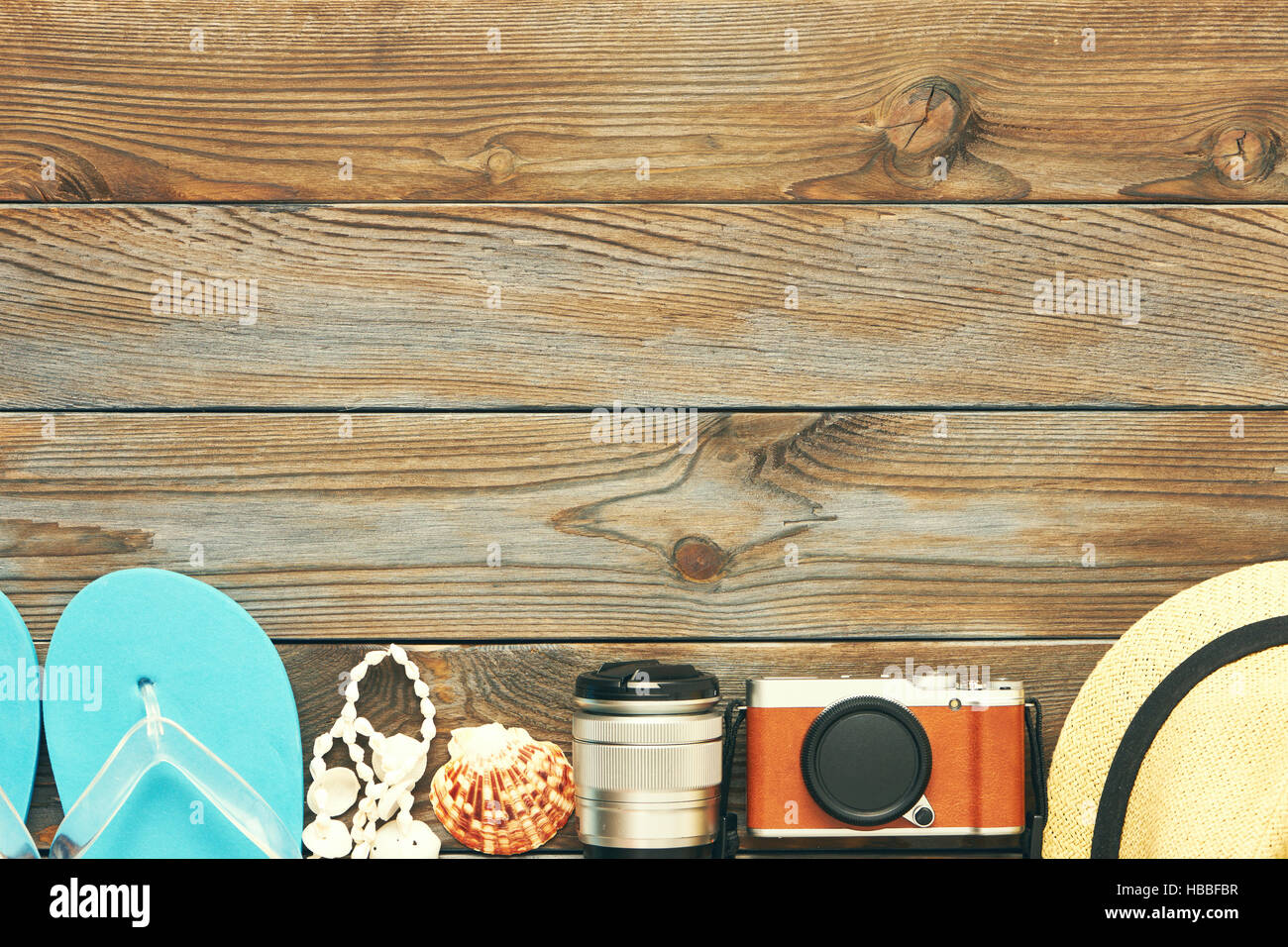 Travel and beach flat lay Stock Photo - Alamy
