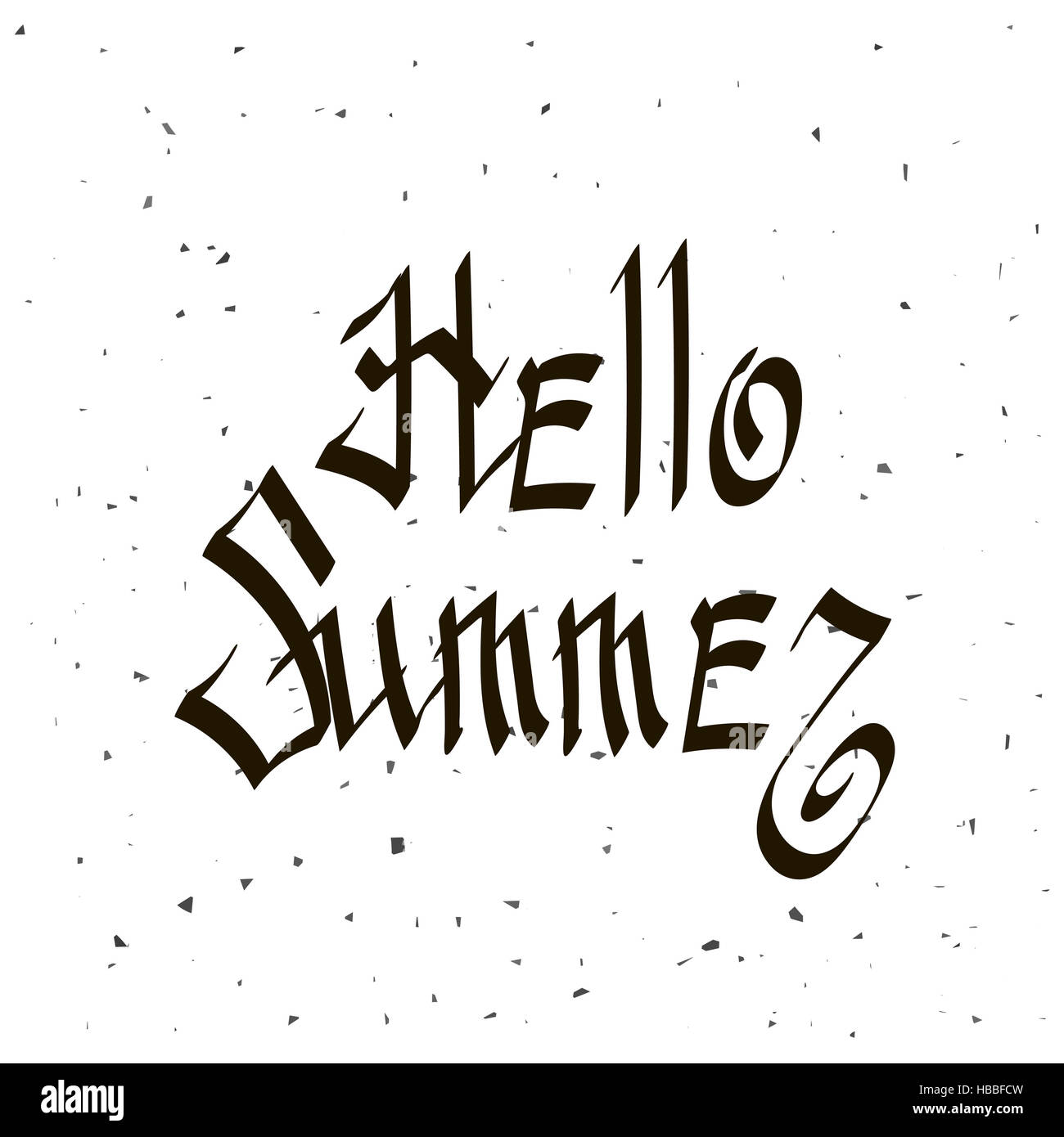 Hello summer typographic design Cut Out Stock Images & Pictures - Alamy