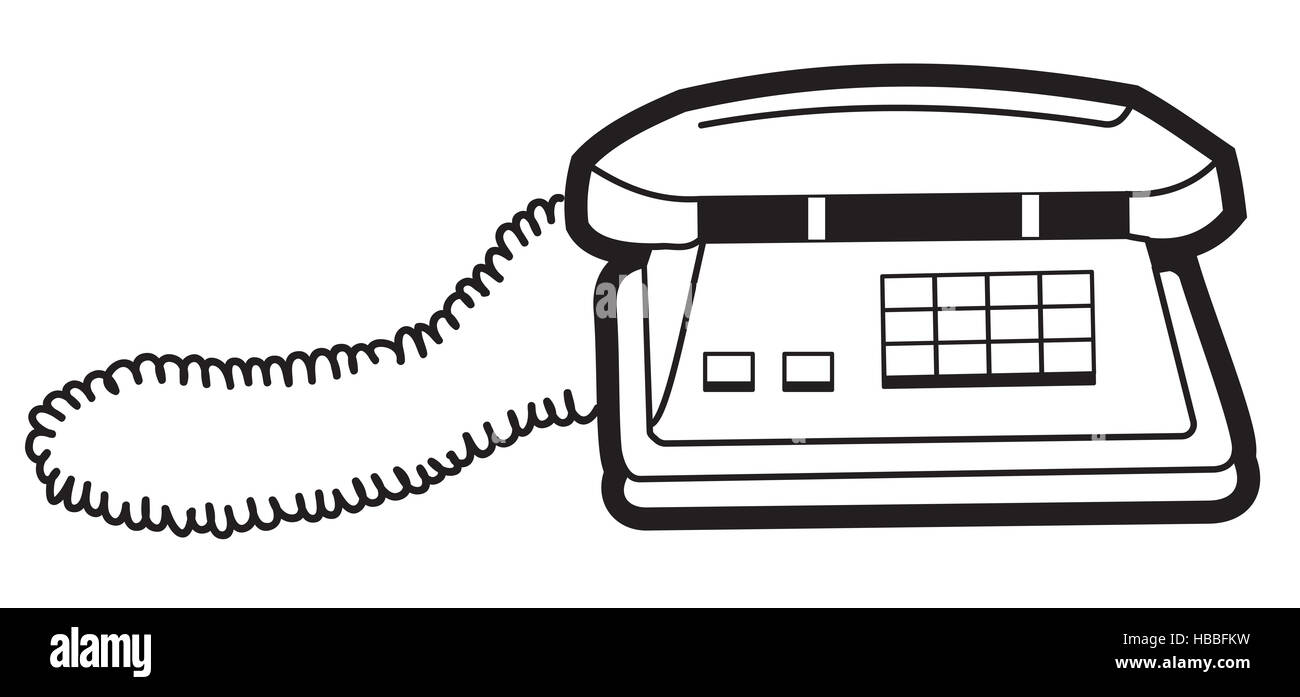 Silhouette of a telephone Stock Photo - Alamy