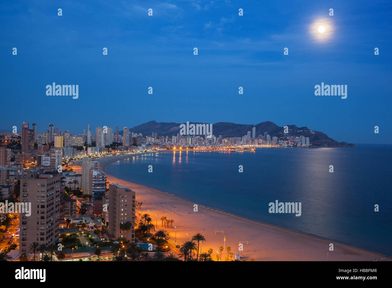 Benidorm night hi-res stock photography and images - Alamy