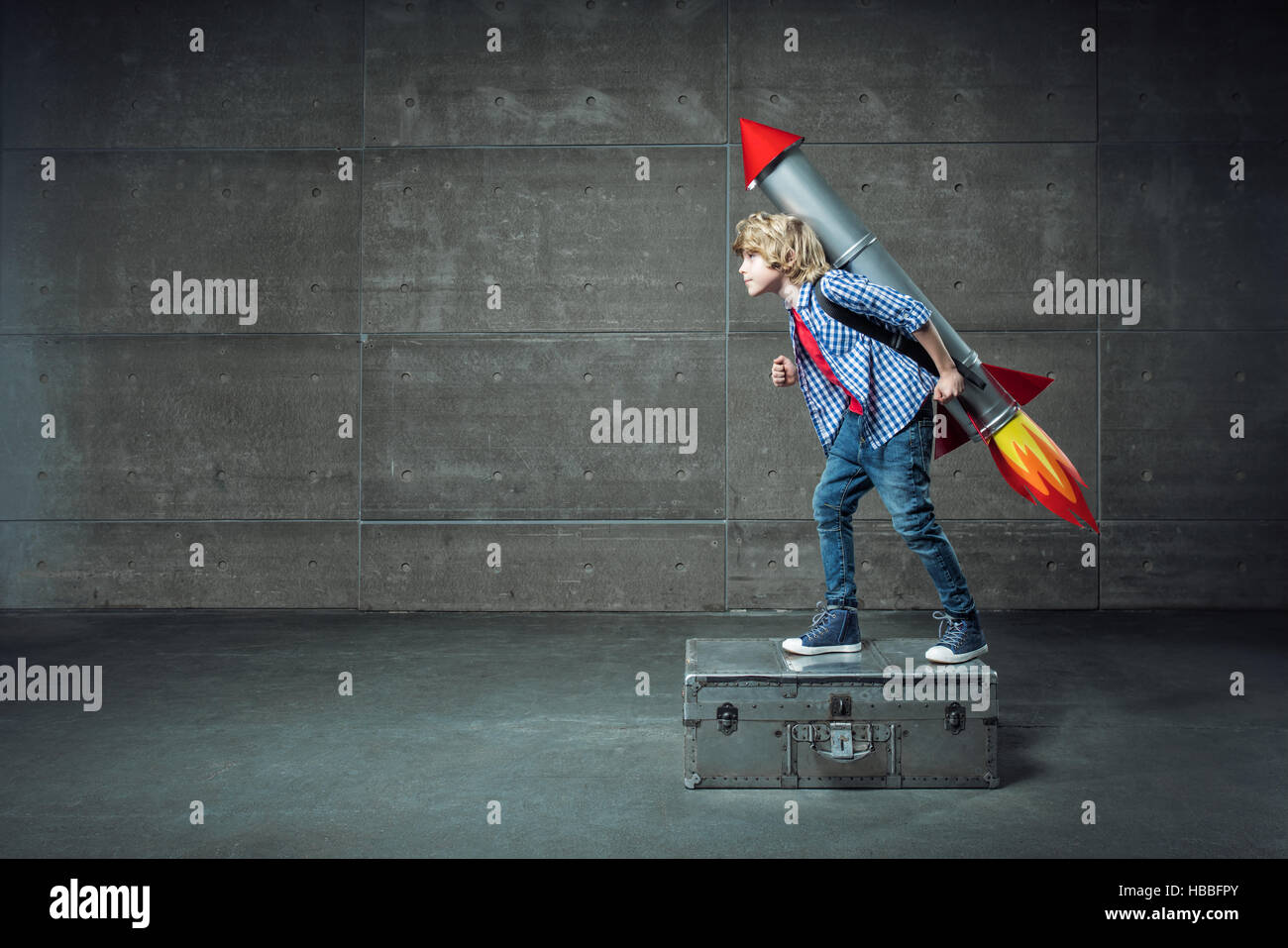 Child rocket fun hi-res stock photography and images - Alamy