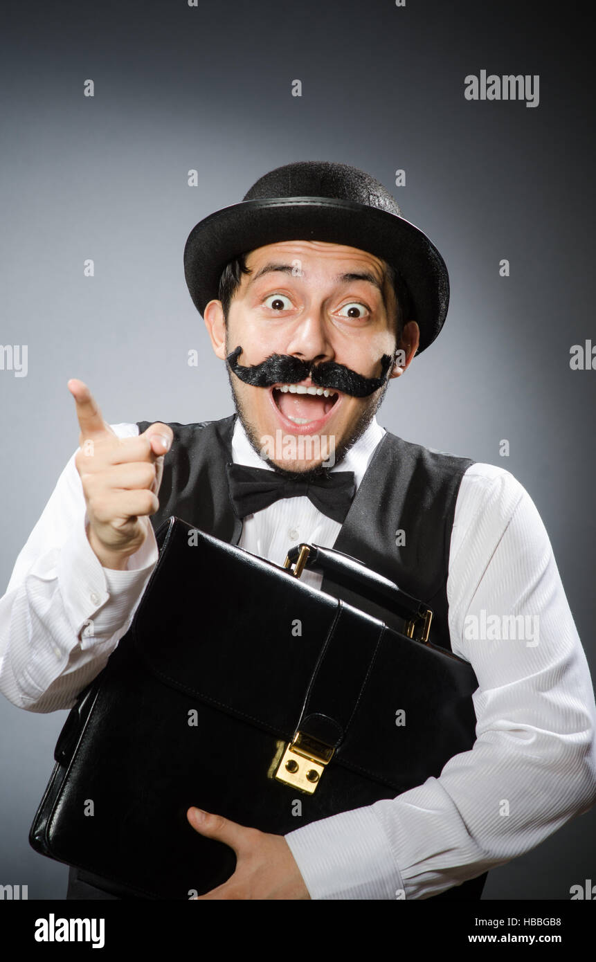 Funny man in vintage concept Stock Photo - Alamy