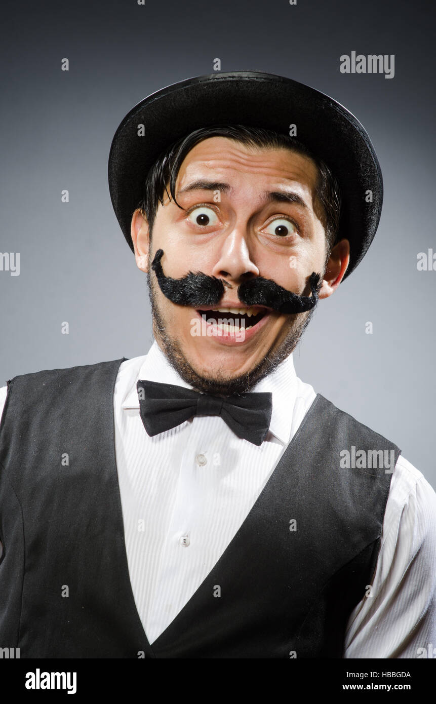 Funny man in vintage concept Stock Photo - Alamy