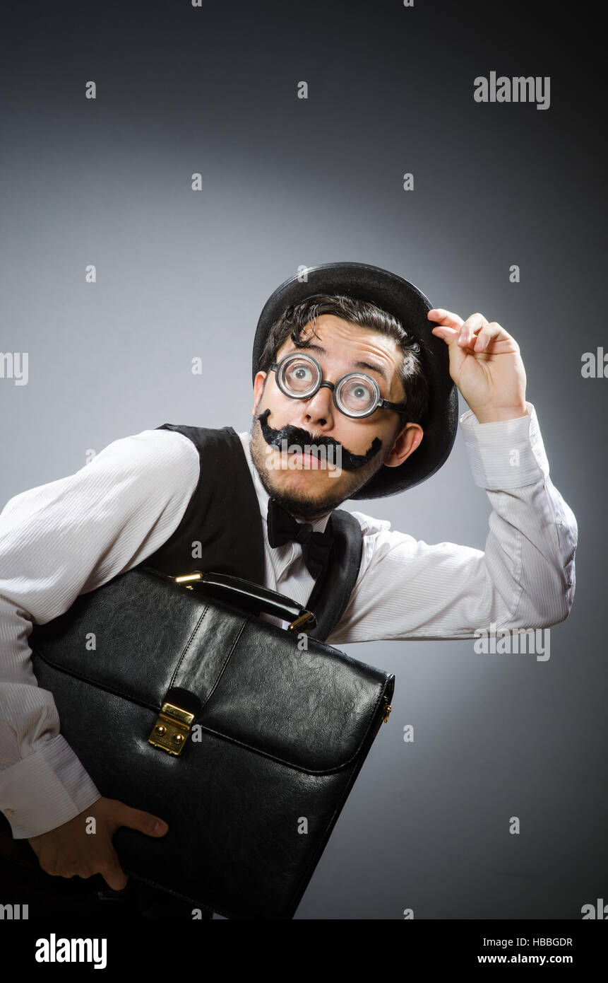Funny man in vintage concept Stock Photo - Alamy