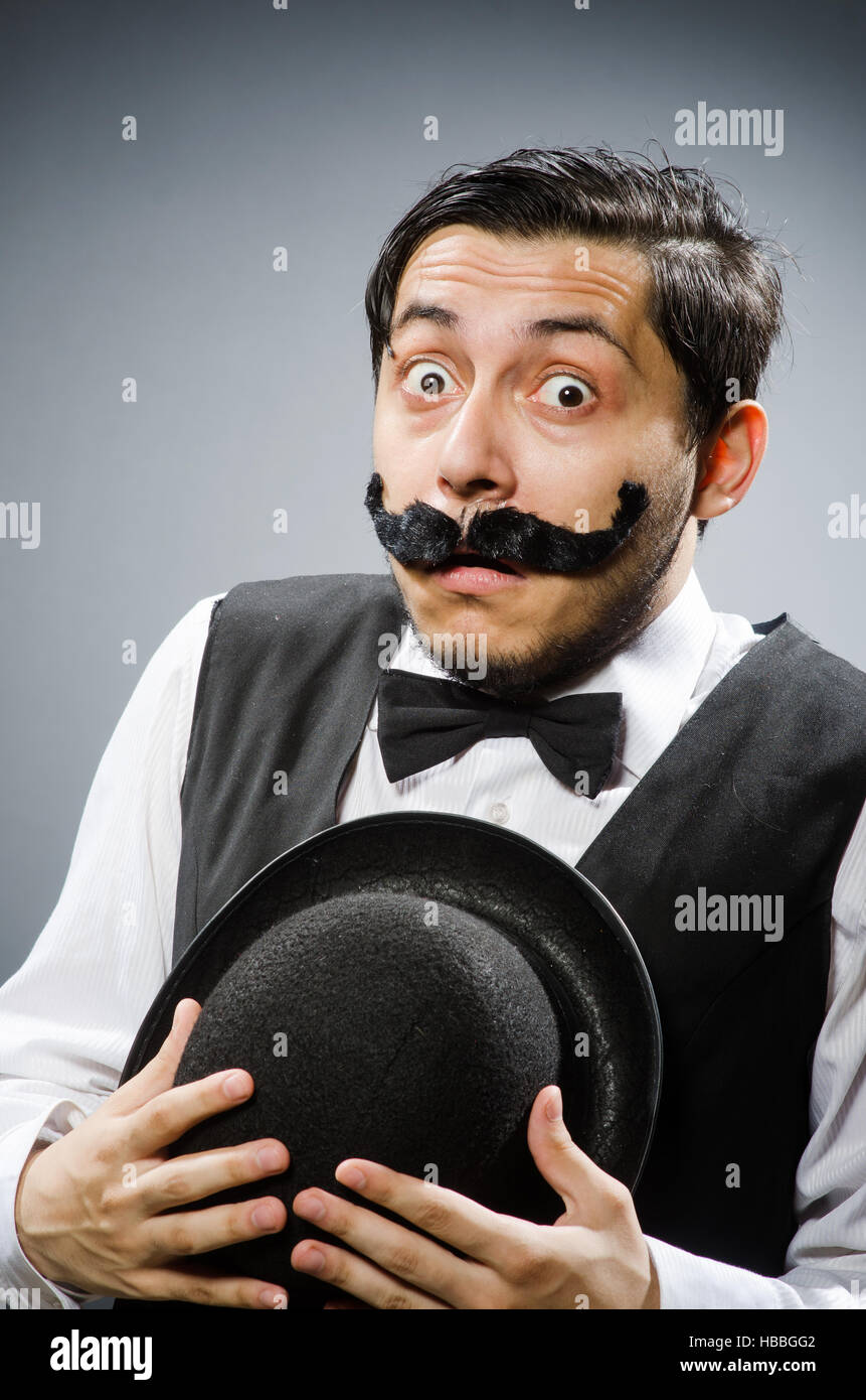 Funny man in vintage concept Stock Photo - Alamy