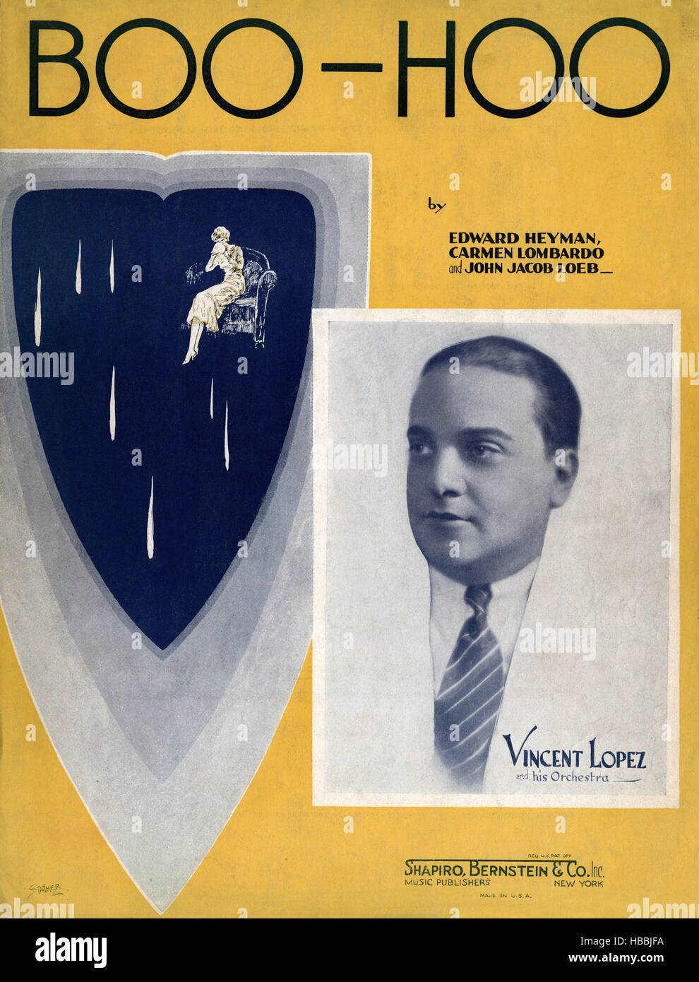 Boo-Hoo, sheet music for song by Edward Heyman, Carmen Lombardo, John ...