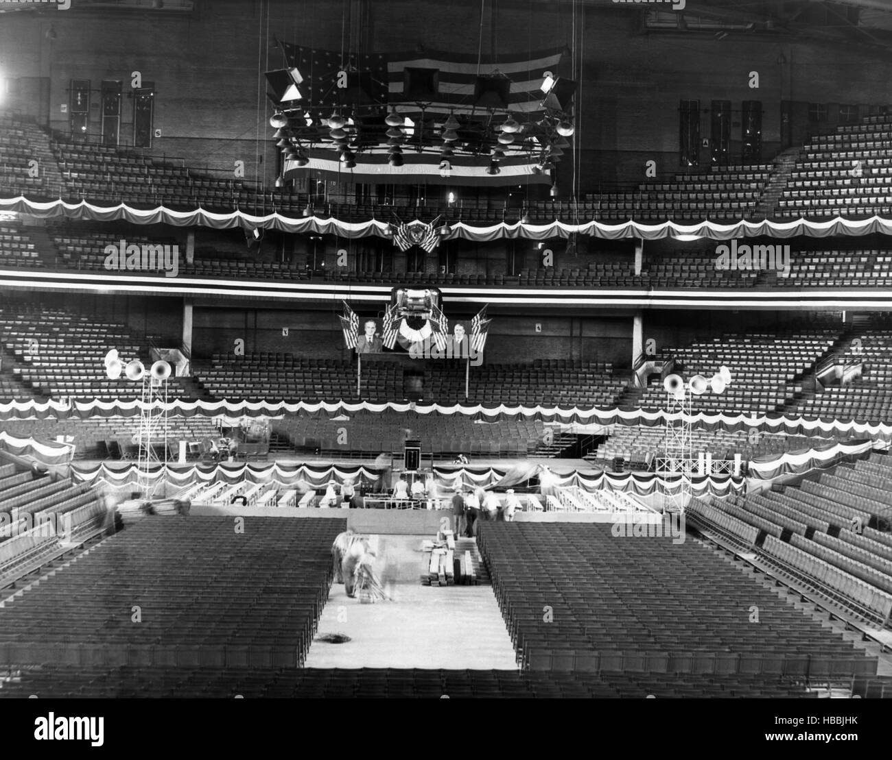 Chicago Stadium interior, before the notification ceremonies declaring ...