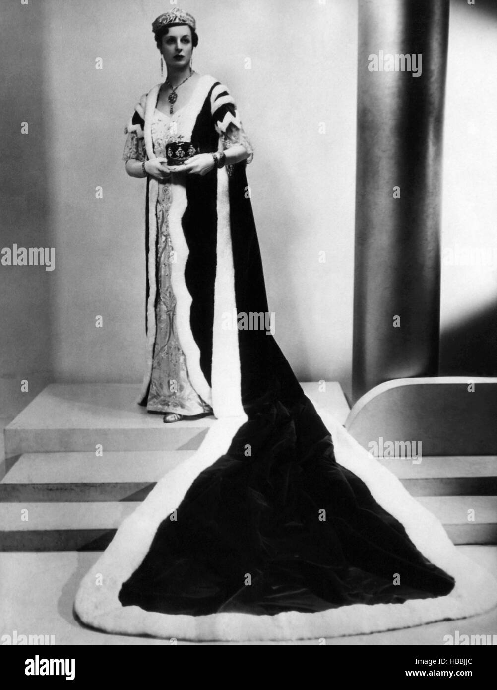 The Duchess's Coronation robe, made of silk, velvet, hand-loomed at ...