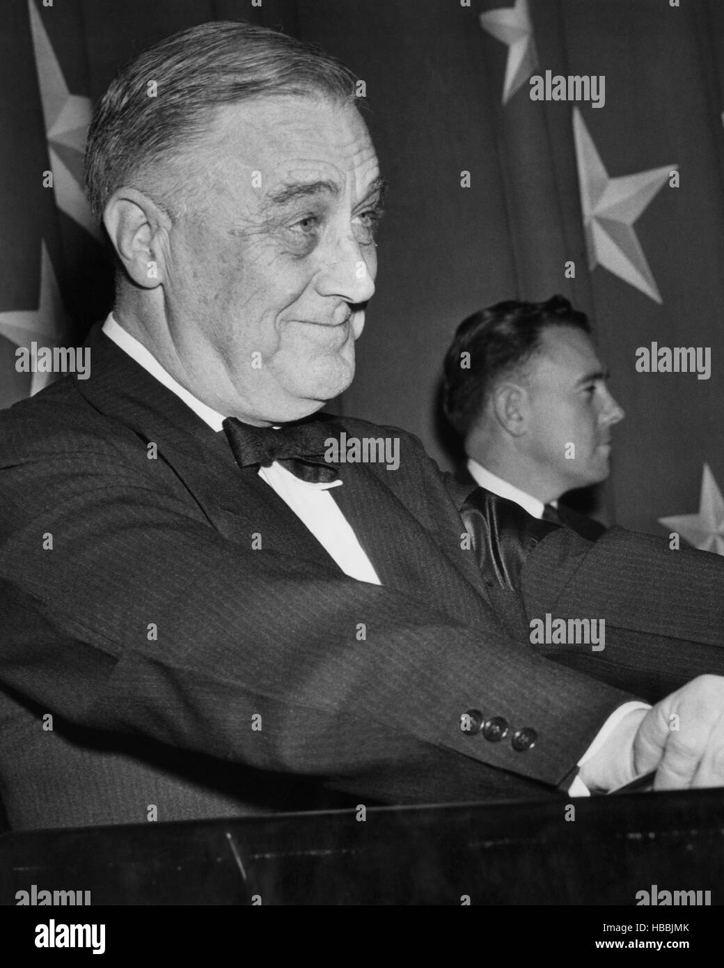 President Franklin D. Roosevelt, speaking to the United States from the ...