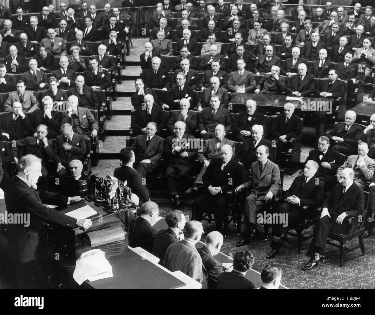 President Franklin D. Roosevelt (lower left), addressing Congress ...