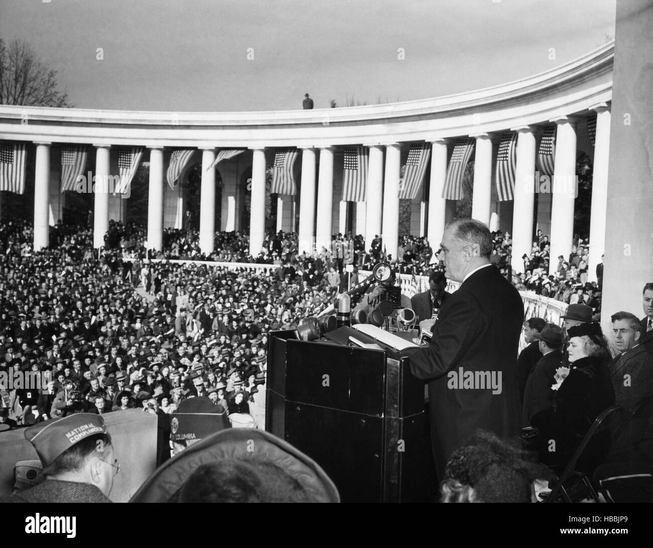 President Franklin D. Roosevelt (right of center), Vice President Henry ...