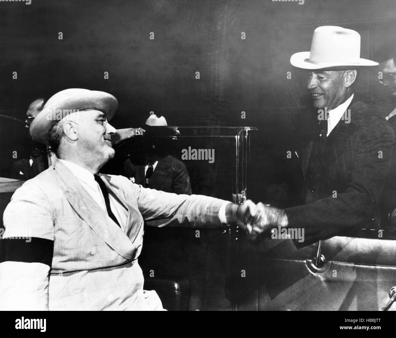 President Franklin D. Roosevelt, meets Texas Governor Coke Stevenson ...