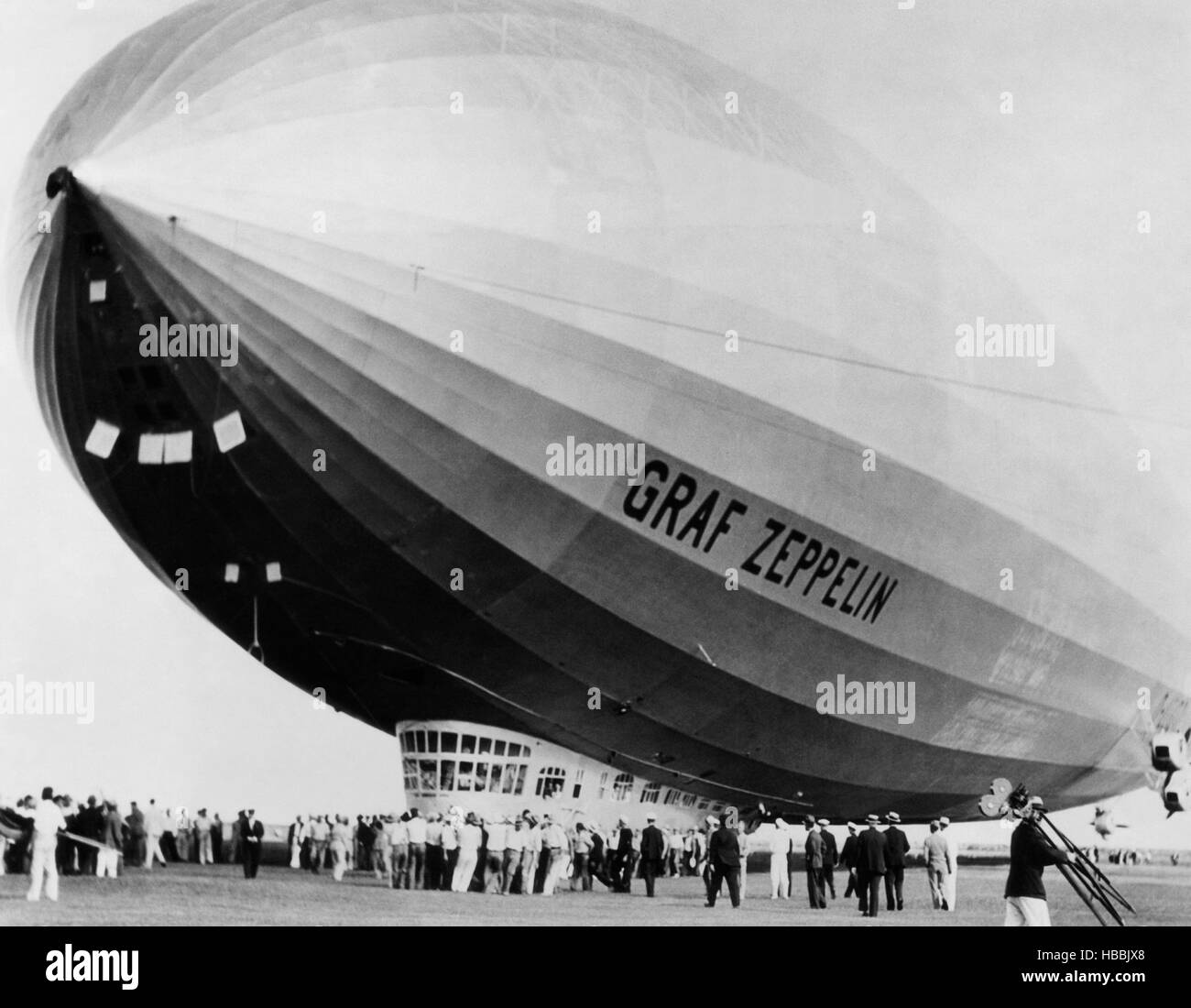 The LZ 129 Graf Zeppelin, making a stopover in Miami, on its way to the ...