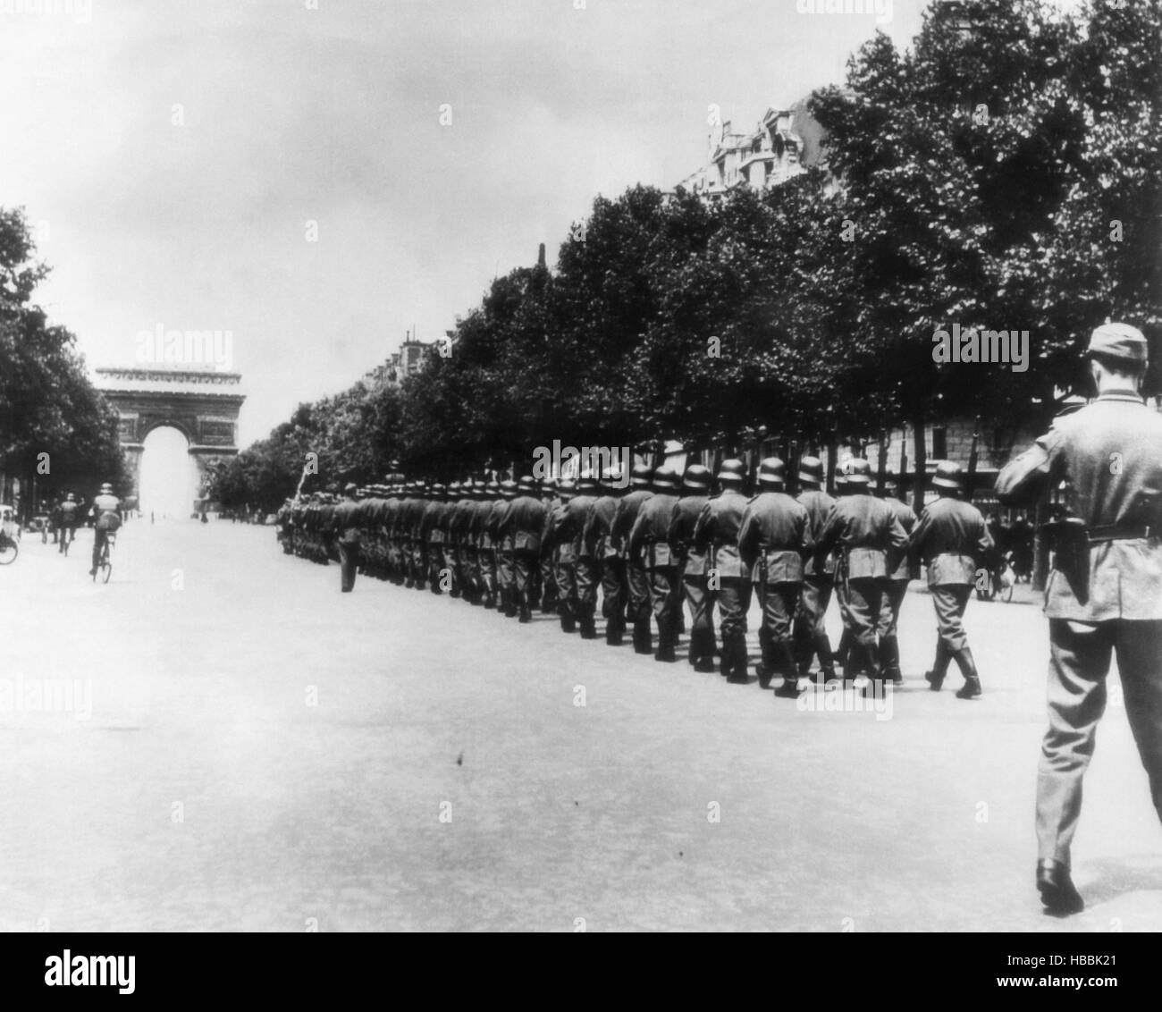 The last Nazi parade on the Champs-Elysees, before the Allied ...
