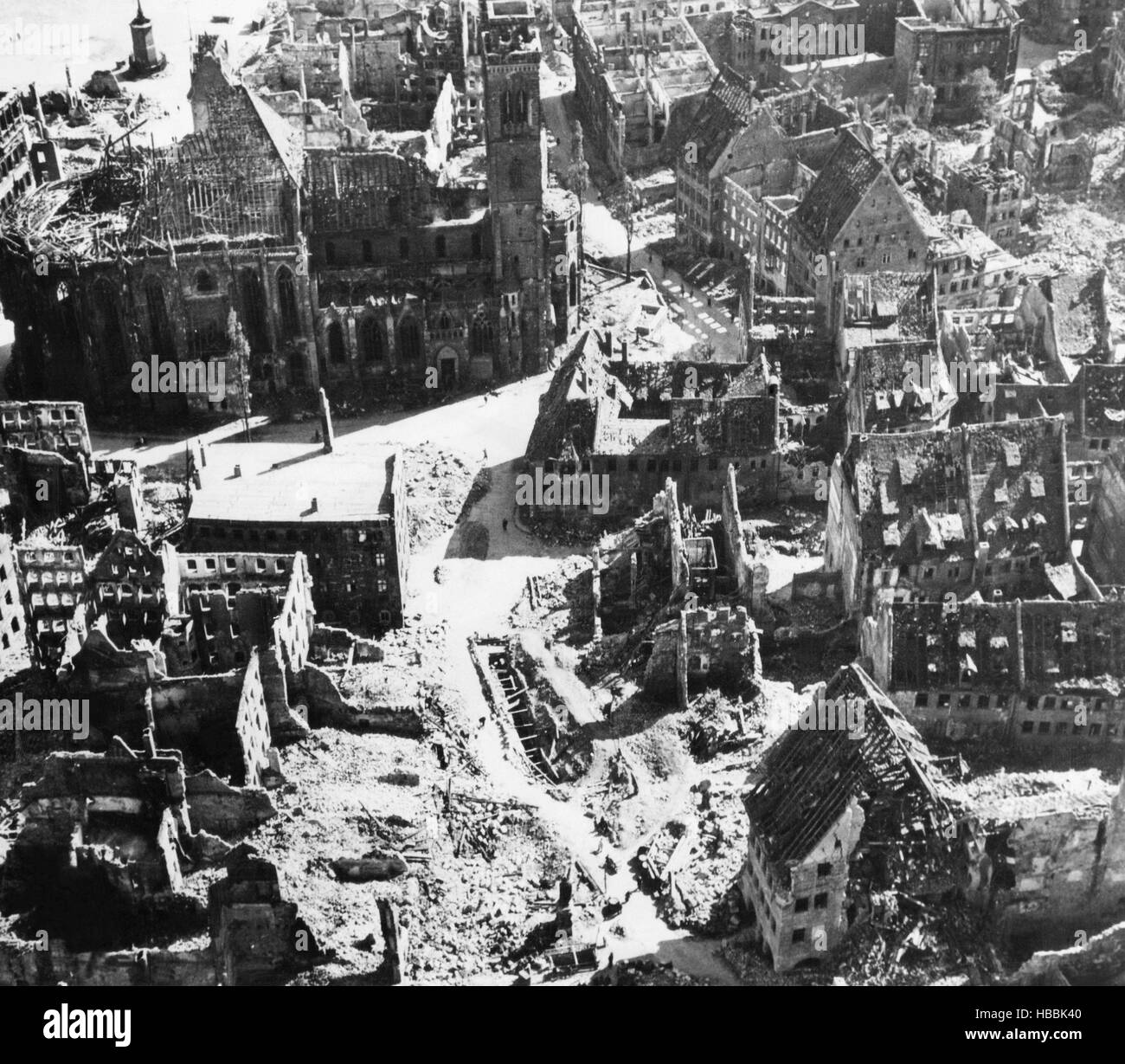 World War II, Nuremberg, Germany in destruction, May, 1945 Stock Photo ...