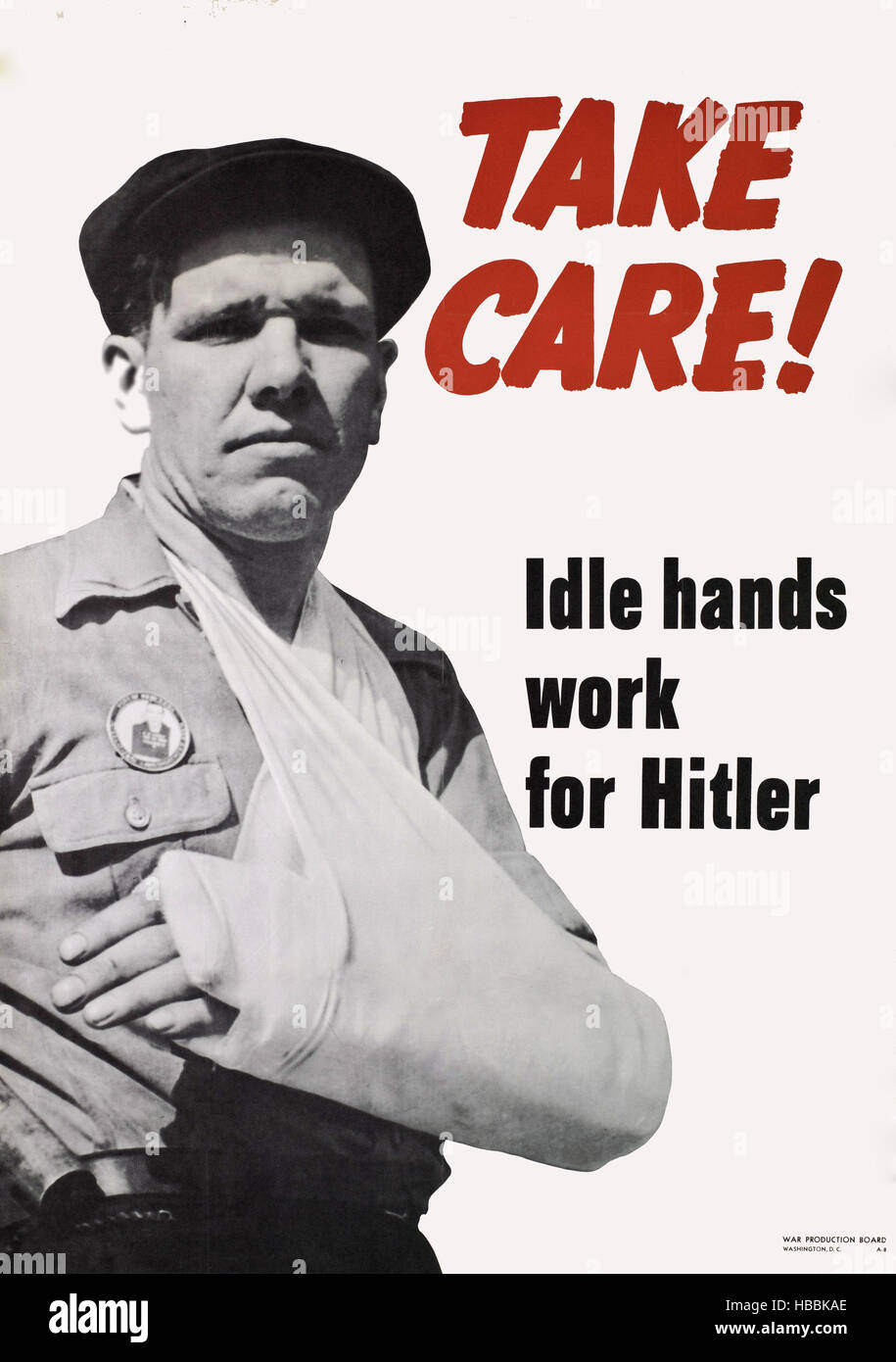 World War II poster, American, warning against carelessness in arms ...