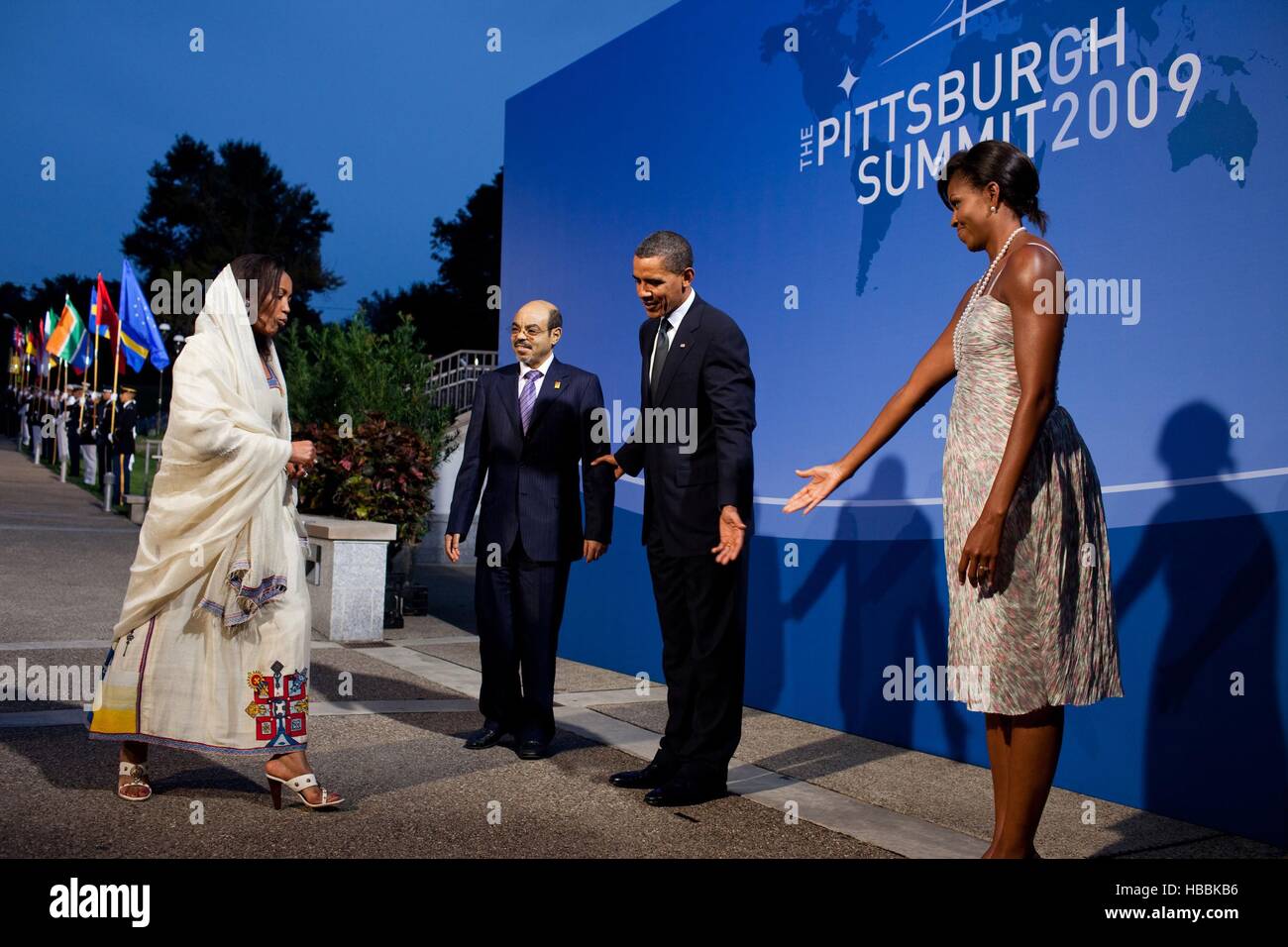 President and Michelle Obama receive Prime Minister Meles Zenawi of ...