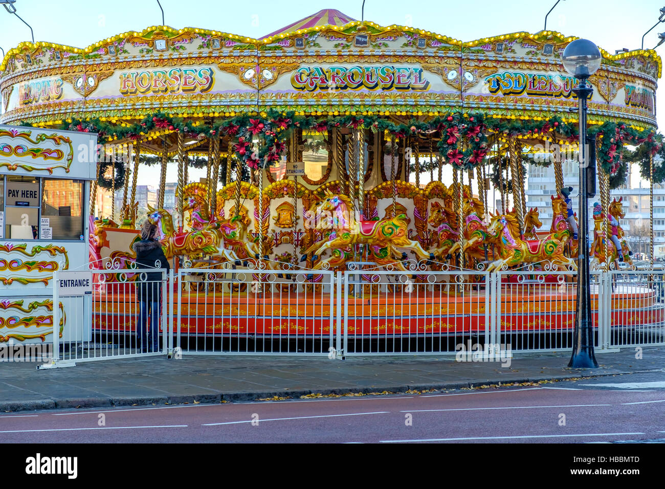 Galloping horses carousel hi-res stock photography and images - Alamy