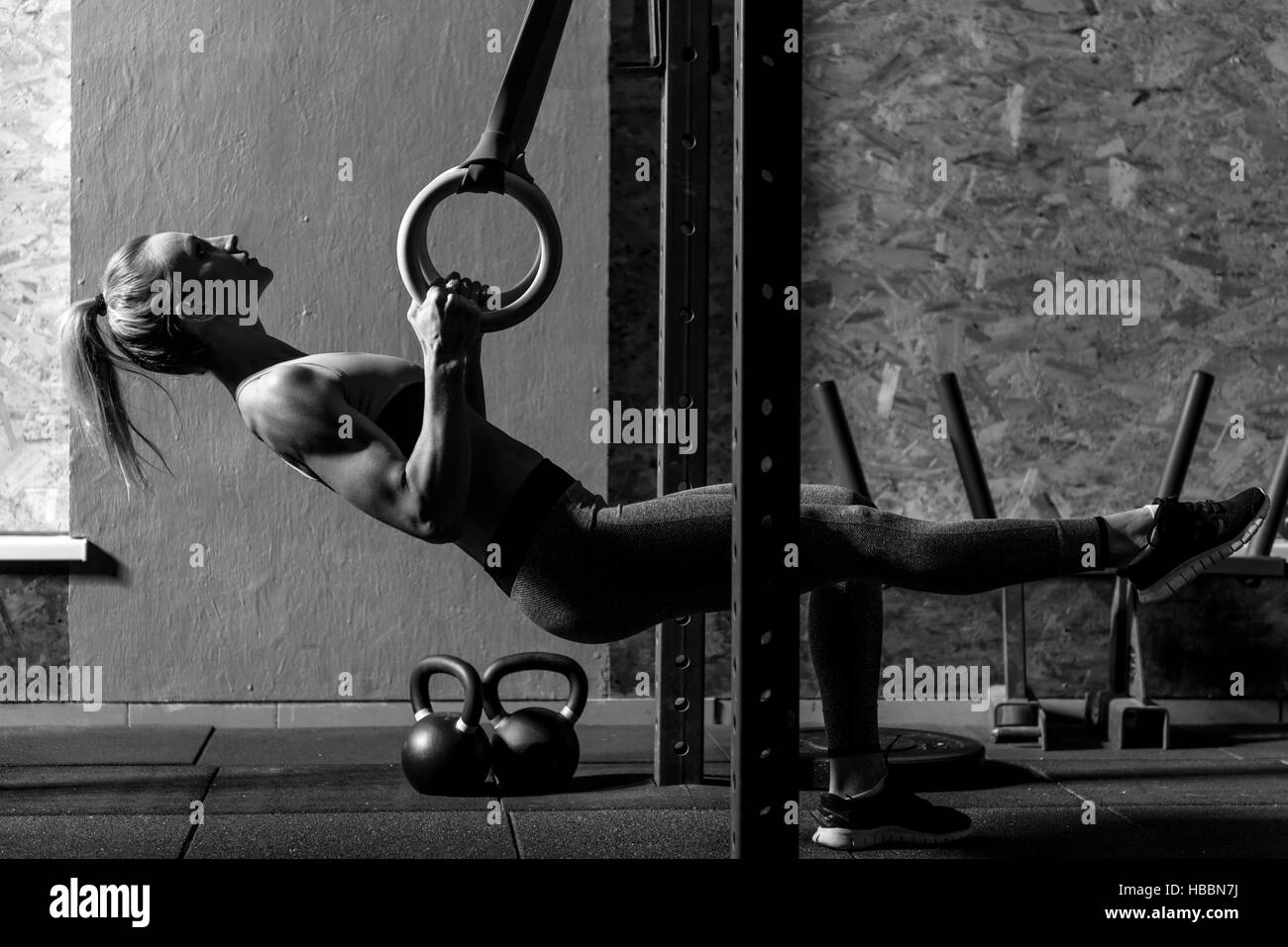 Nice young woman leaning backwards Stock Photo - Alamy