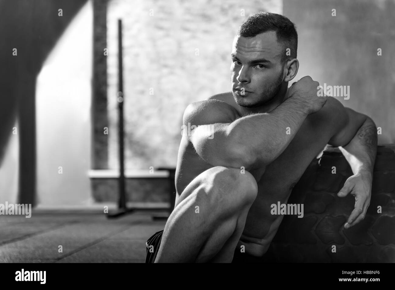 Athlete resting Black and White Stock Photos & Images - Alamy