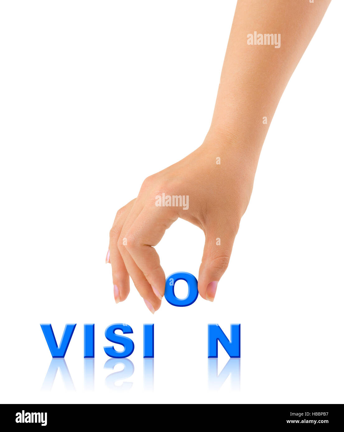 Hand and word Vision Stock Photo - Alamy