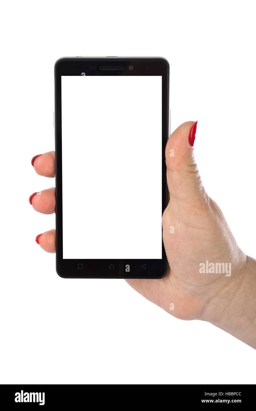 Hand with smartphone Stock Photo - Alamy