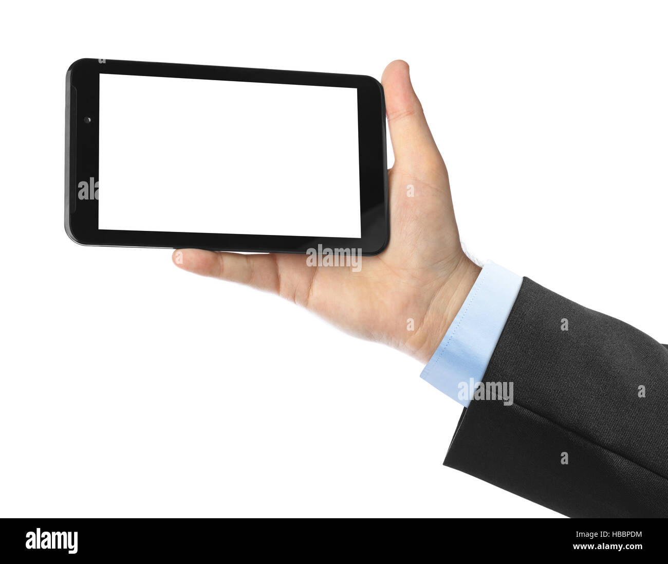 Hand with touchpad pc Stock Photo - Alamy