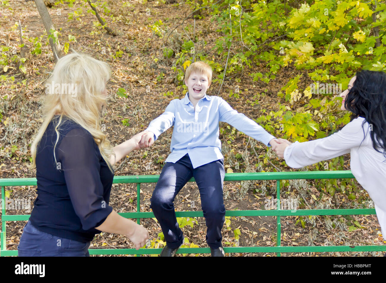 Walking European people in park Stock Photo - Alamy