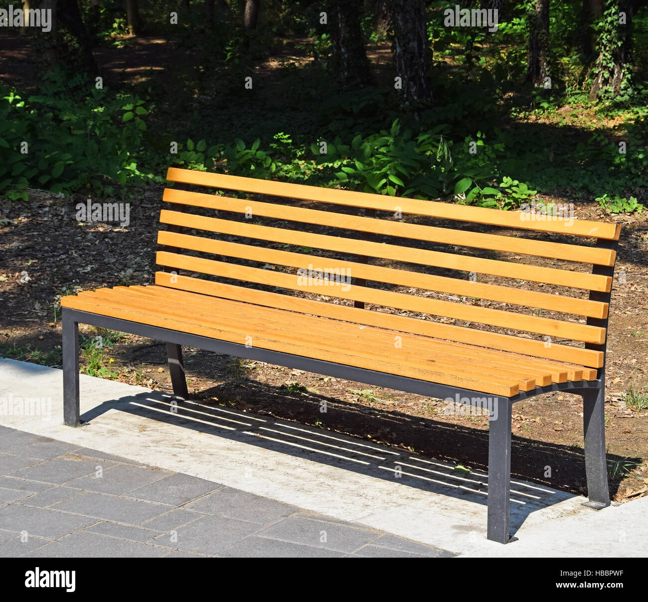 Benches in the park Stock Photo - Alamy