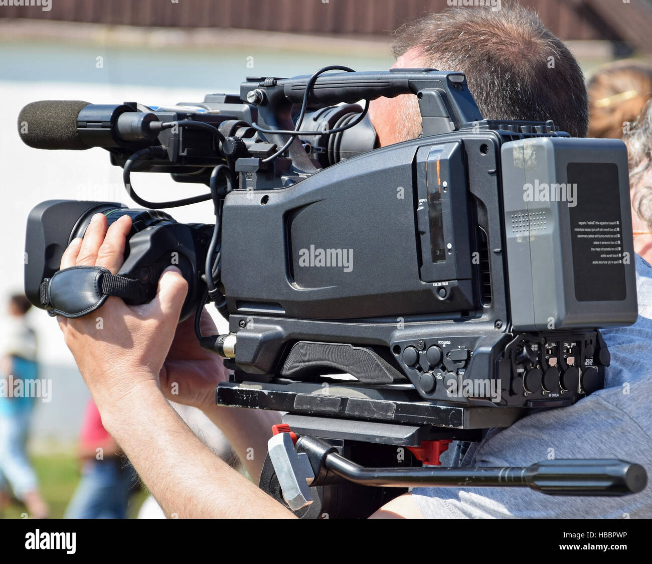 Cameramen at work Stock Photo - Alamy