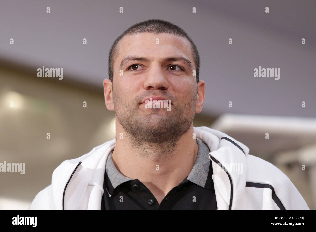 Sofia, Bulgaria - November 30, 2016: Boxer Tervel Pulev attends on a ...