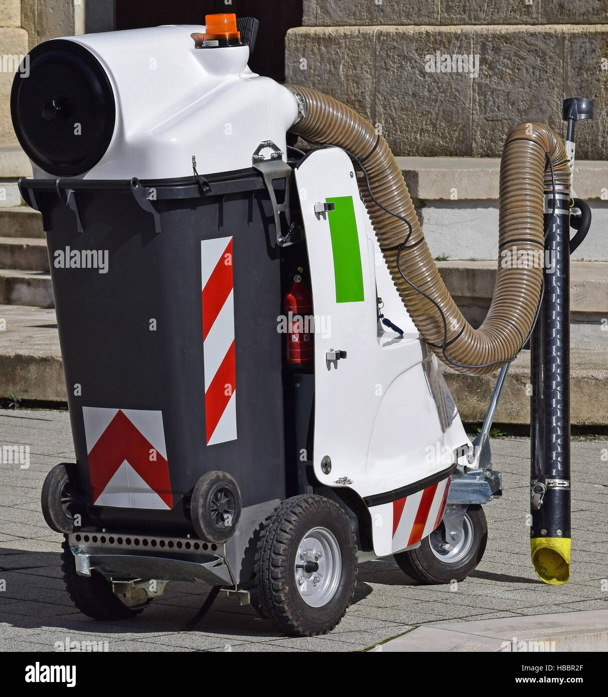 Vacum street cleaner machinery Stock Photo - Alamy