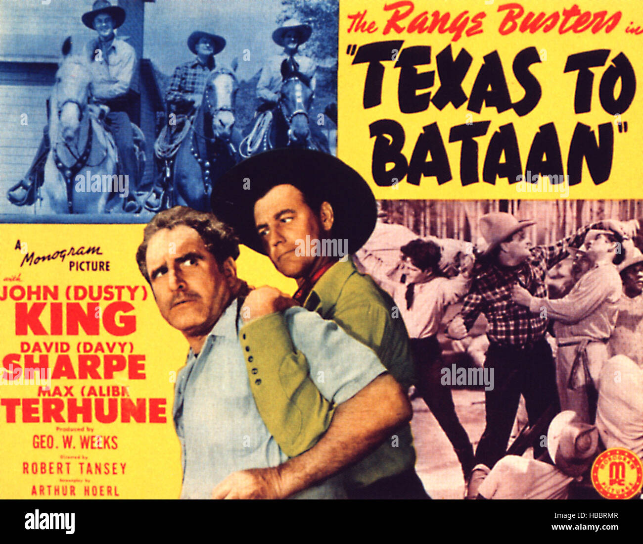 TEXAS TO BATAAN, John King, Tex Palmer, Max Terhune, David Sharpe, 1942 ...