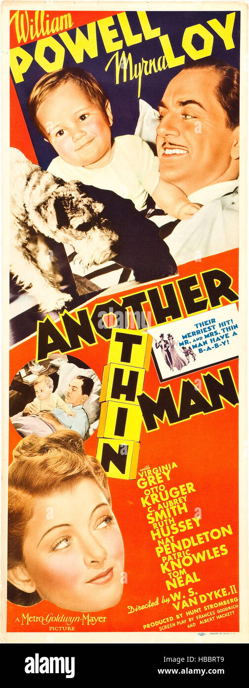 ANOTHER THIN MAN, Myrna Loy, William A. Poulsen, William Powell, Asta, 1939 Stock Photo - Alamy
