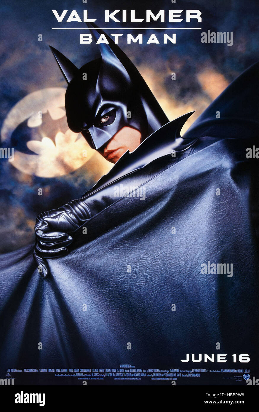 BATMAN FOREVER, US advance poster art, Val Kilmer, 1995. ©Warner ...