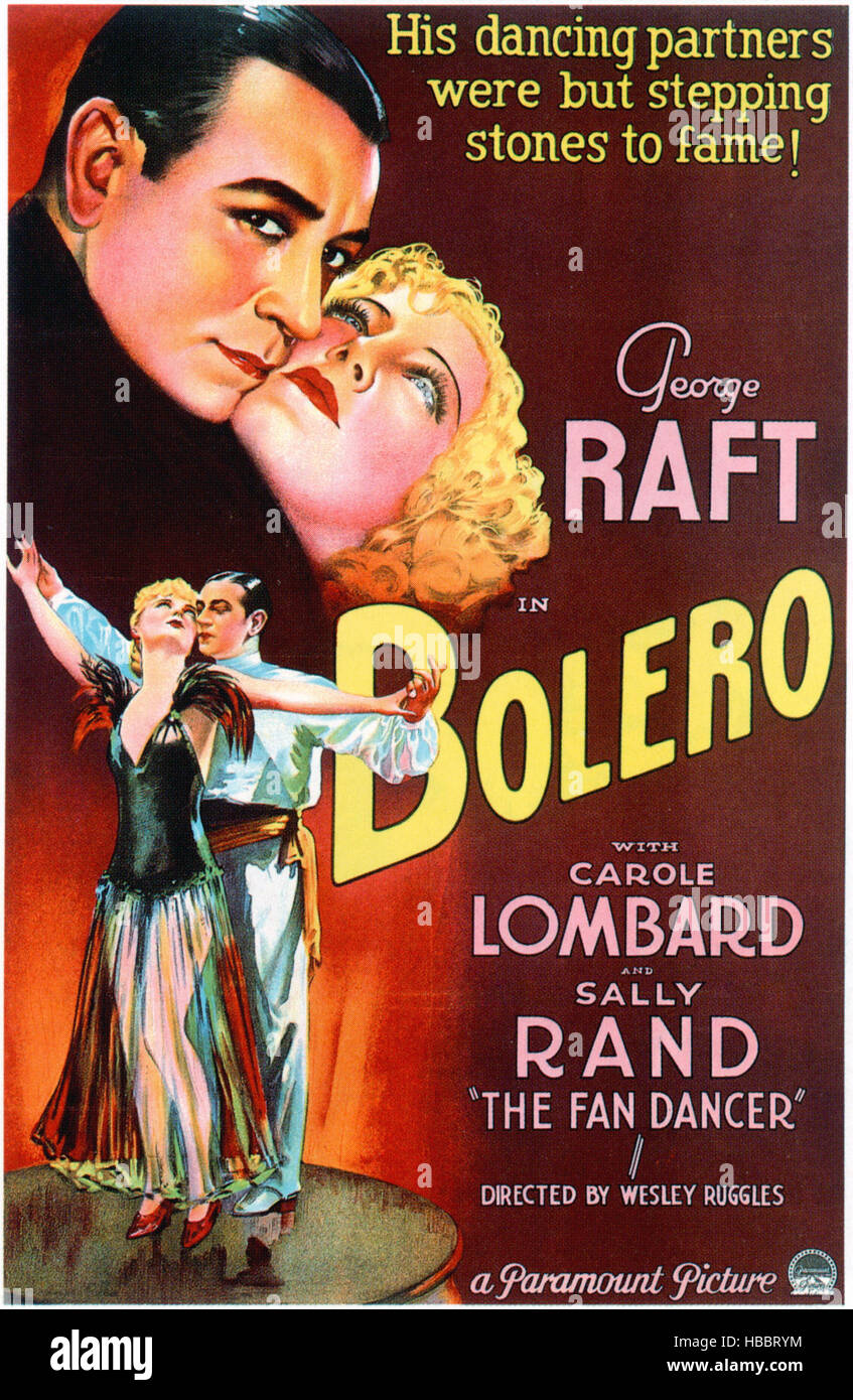 BOLERO, George Raft, Carole Lombard, 1934 Stock Photo - Alamy