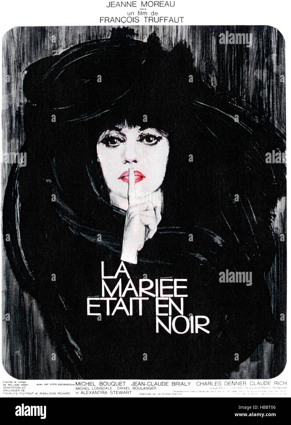 THE BRIDE WORE BLACK, (aka LA MARIEE ETAIT EN NOIR), French poster art ...