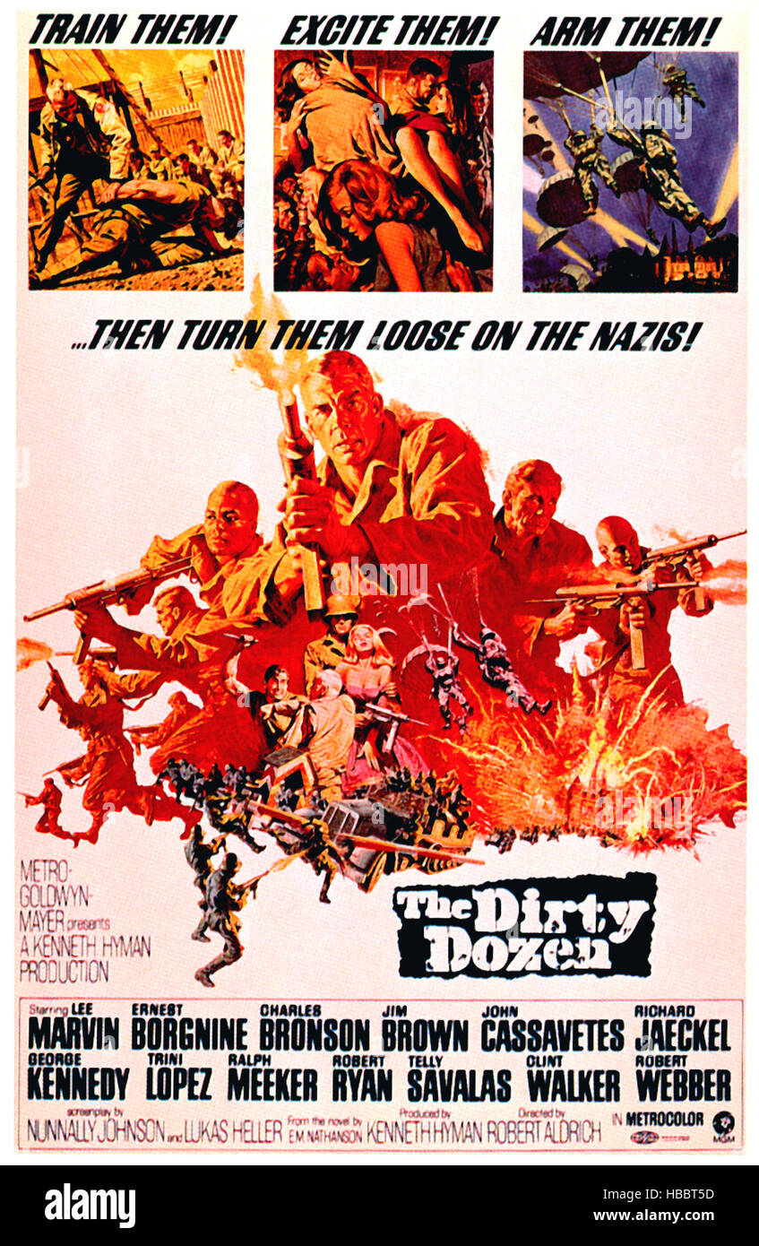 THE DIRTY DOZEN, Jim Brown, Lee Marvin, Charles Bronson, Telly Savalas, 1967 Stock Photo - Alamy