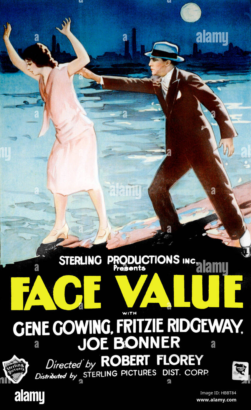FACE VALUE, from left: Fritzi Ridgeway, Gene Gowing, 1927 Stock Photo ...