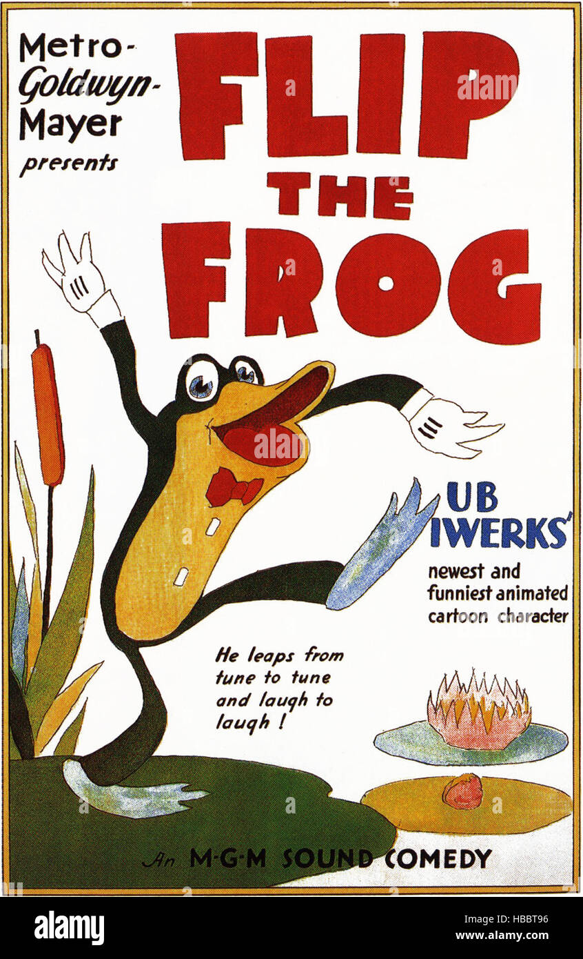 FLIP THE FROG, movie poster showcasing Flip the Frog, text reads: UB ...