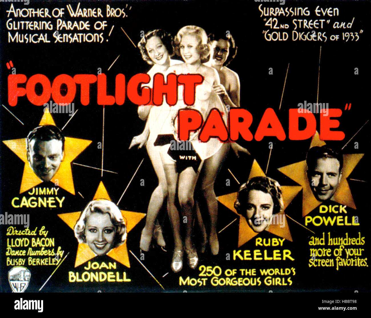 FOOTLIGHT PARADE, James Cagney, Joan Blondell, Ruby Keeler, Dick Powell ...