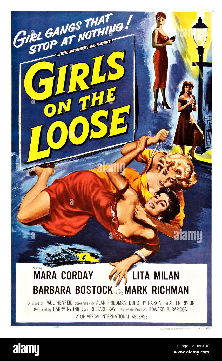 GIRLS ON THE LOOSE, Mara Corday (back and front), Lita Milan (right ...