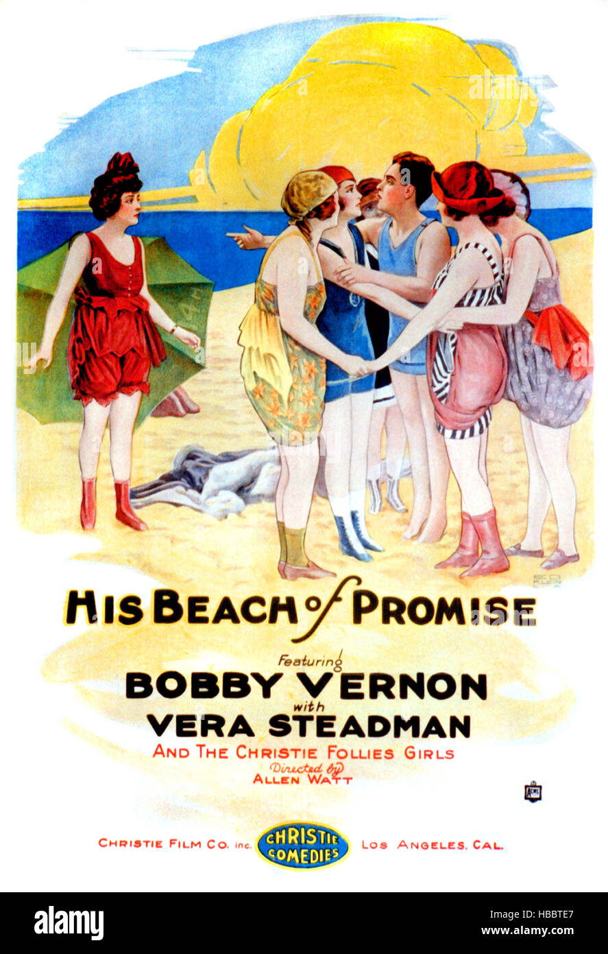 HIS BEACH OF PROMISE, Vera Steadman (left), Bobby Vernon (third from ...