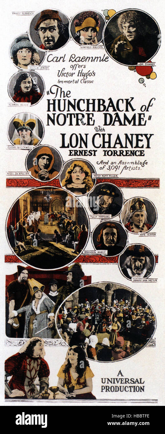 THE HUNCHBACK OF NOTRE DAME, Lon Chaney, 1923 Stock Photo - Alamy